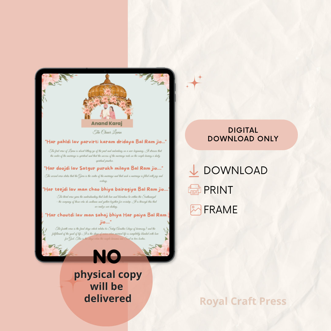 Anand Karaj - the Chaar Lavan, Sikh Lavan, Punjabi Wedding Ritual, Sikh ...