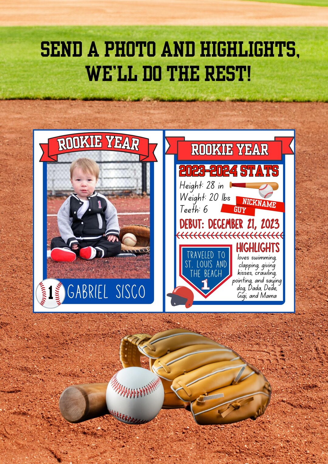 Custom Baseball Cards - Etsy