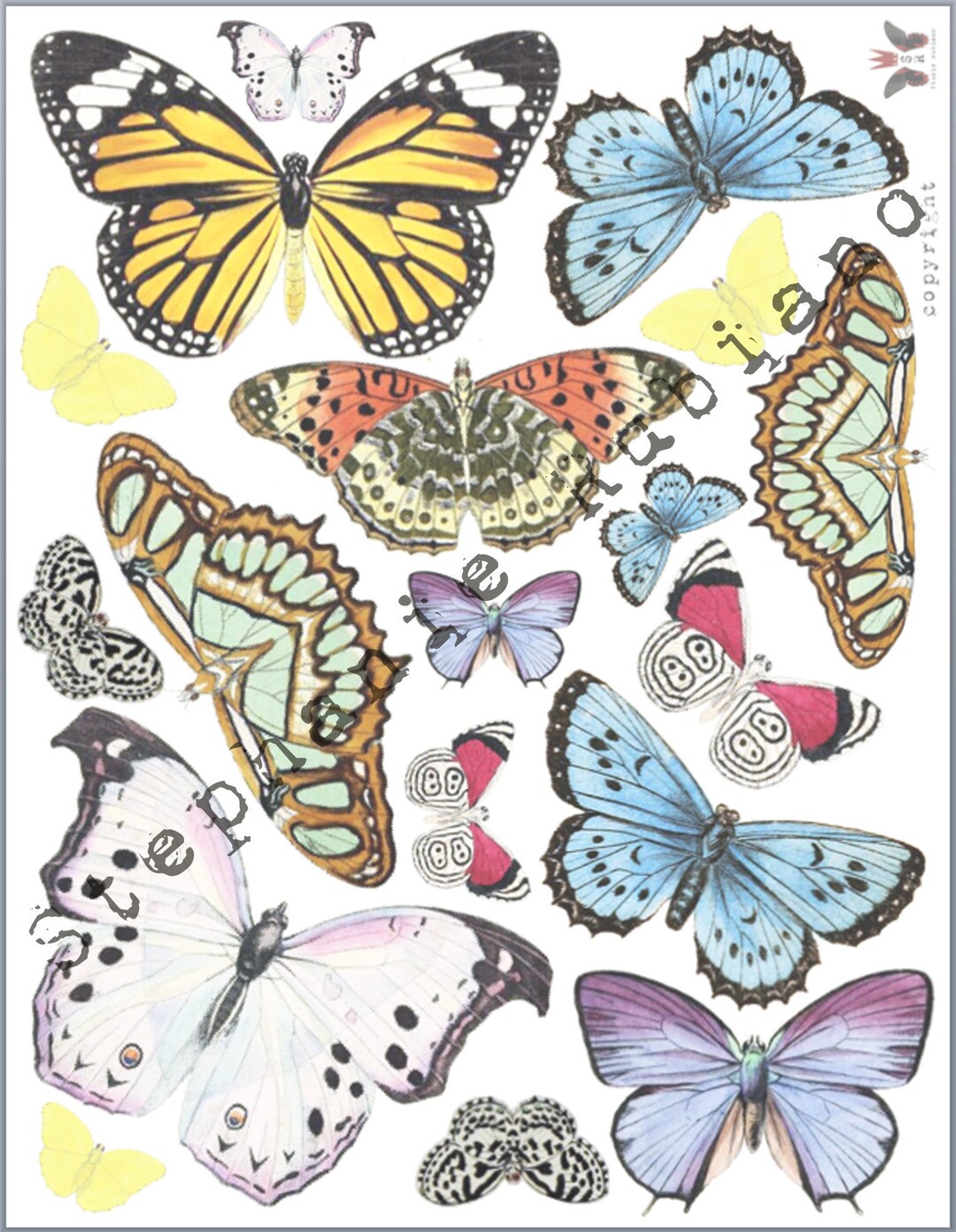 Just Wing It #1 Shrink Plastic Printable Design Collage Sheet Digital ...