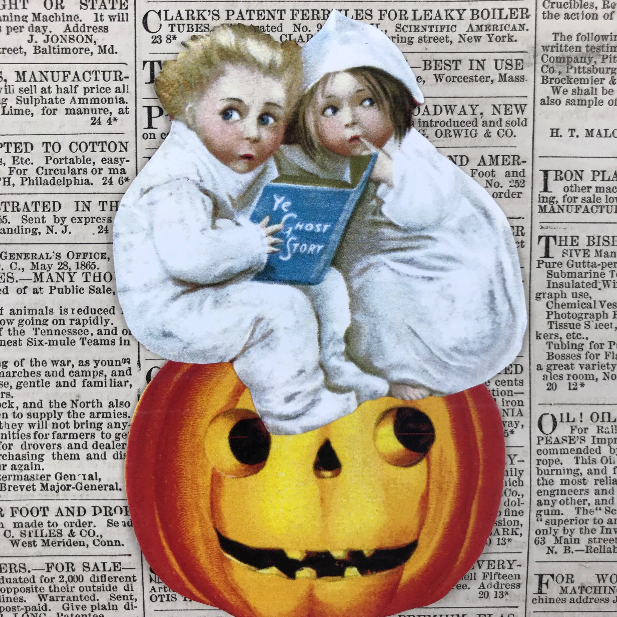 Great Pumpkin Halloween Printable Design Collage Sheet Journal Digital ...