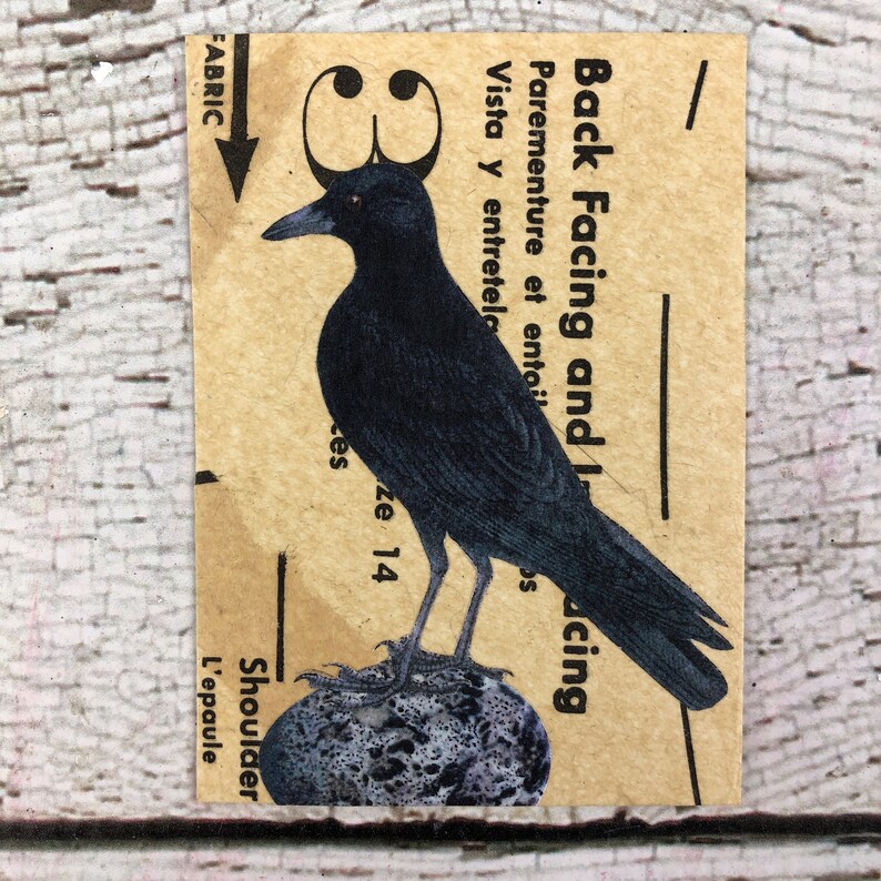 Corvid 19 Printable Design Collage Sheet Art Journal ATC Digital ...