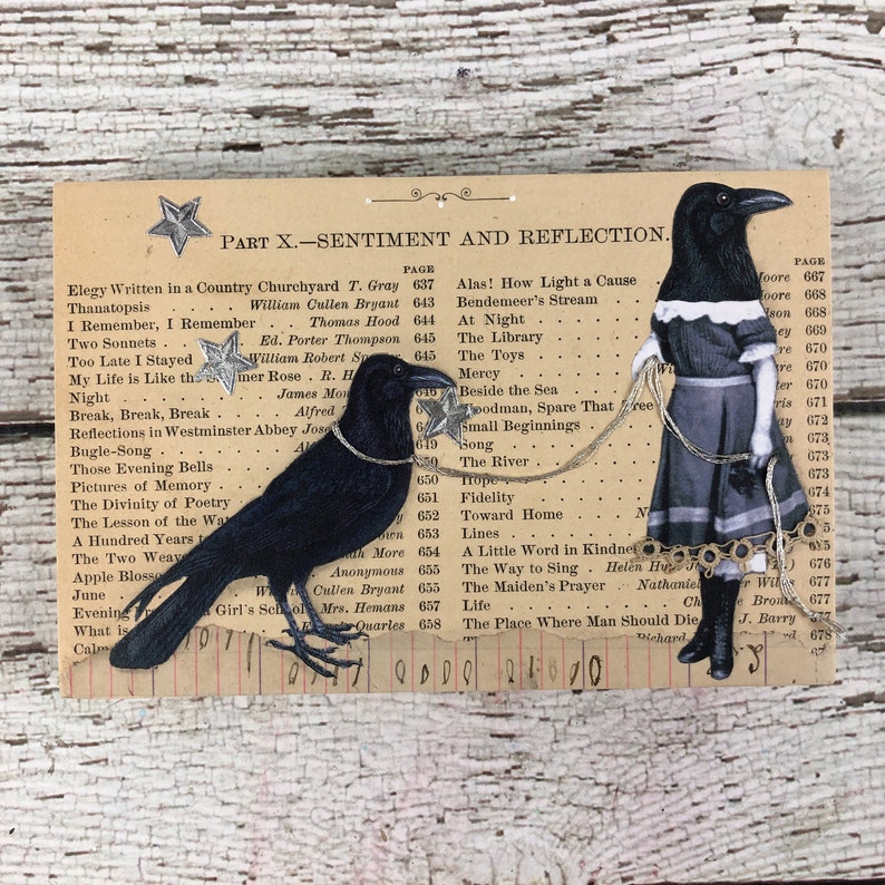 Corvid 19 Printable Design Collage Sheet Art Journal ATC - Etsy