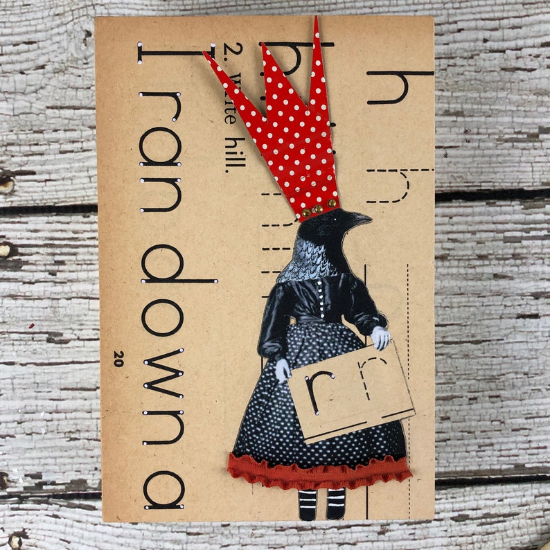 Corvid Kids Printable Design Collage Sheet Art Journal ATC Digital ...