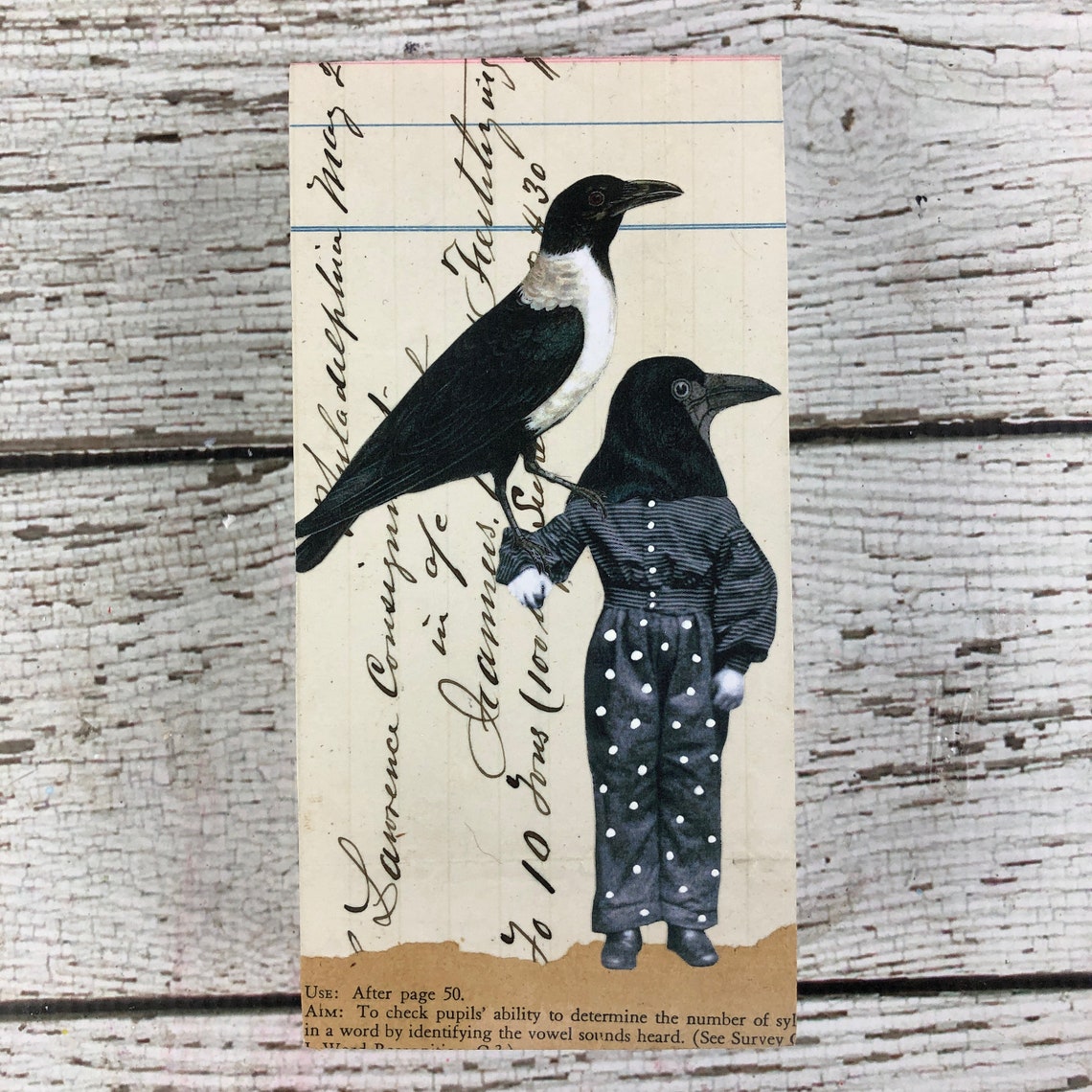 Corvid Kids Printable Design Collage Sheet Art Journal ATC Digital ...