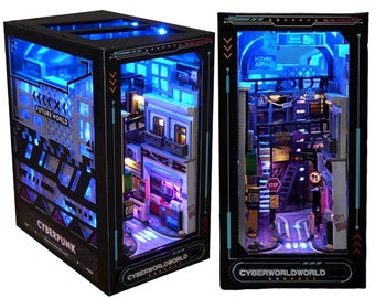 DIY Cat Coffee Shop Miniature Kit, DIY Book Nook Kit, Coffee Shop ...