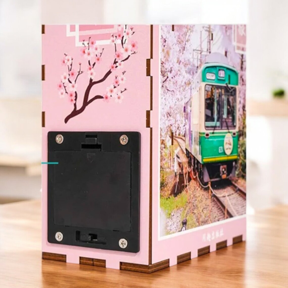 DIY Cherry Blossom Train Station Miniature Kit, Japanese Sakura Book ...