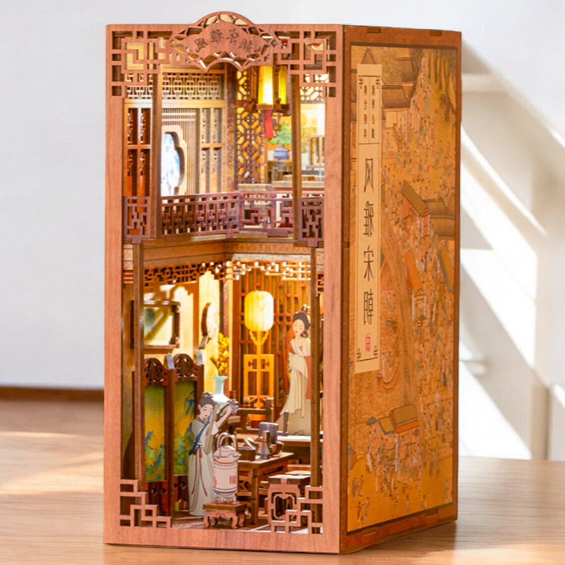 DIY Japanese Tea House Book Nook Kit: Miniature Diorama With LED Lights ...