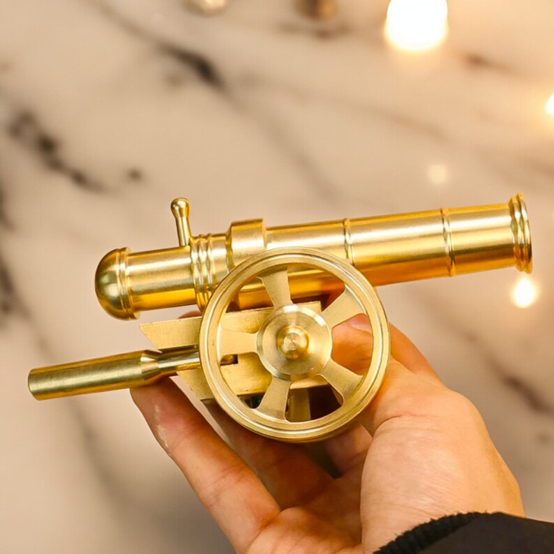 Solid Brass Model Cannon, Miniature Artillery Cannon, Collectible Brass ...