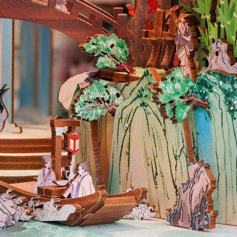 DIY Asian Temple Miniature Kit, DIY Book Nook Kit, Diorama Kit ...