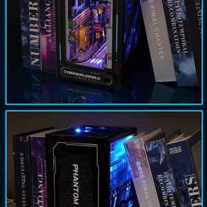 DIY Cyberpunk Miniature Kit, DIY Book Nook Kit, Diorama Kit, Bookshelf ...