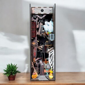 DIY Halloween Spooky Alley Miniature Kit, DIY Book Nook Kit, Diorama ...