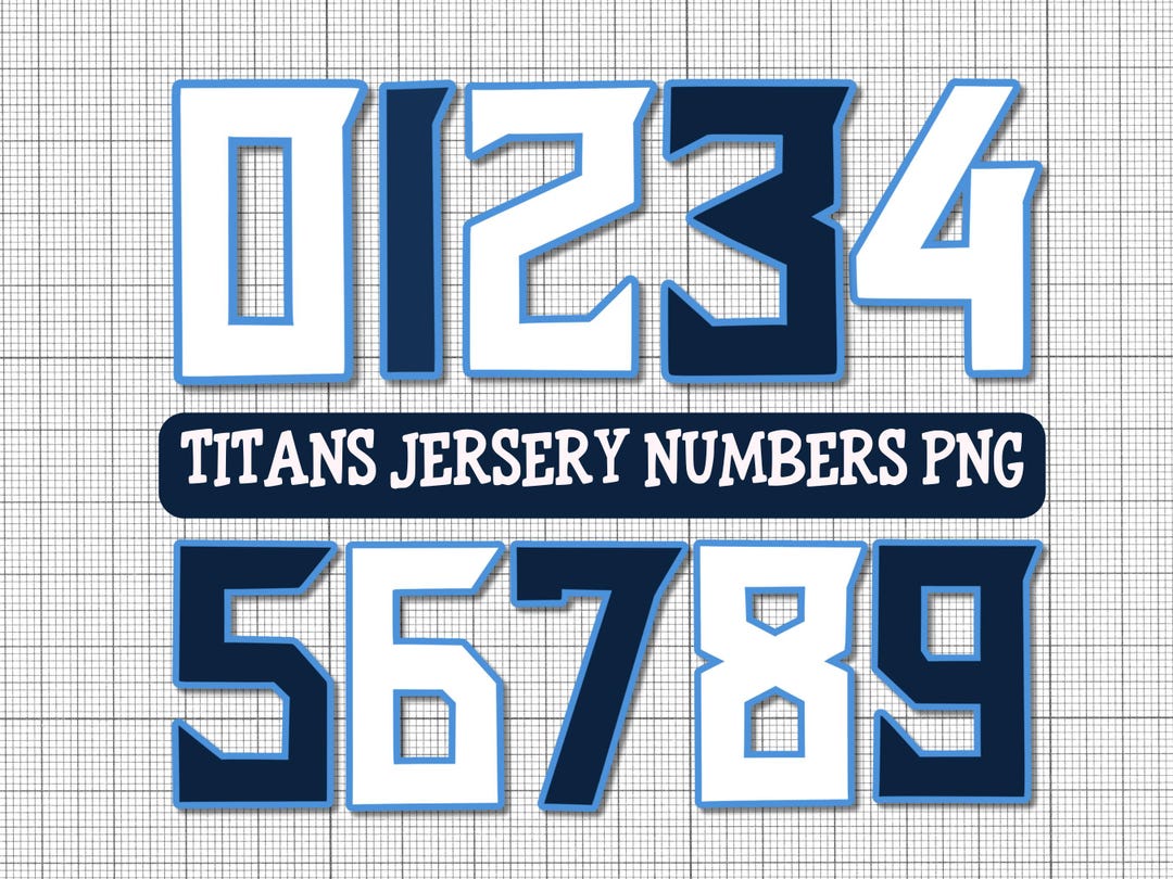 Tennessee Football Jersey Numbers PNG, Sports Jersey Numbers, Blue ...