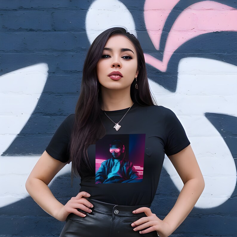 Cyberpunk Futurism T-shirt Neon Tech Warrior Tee Sci-fi Cyber Culture ...