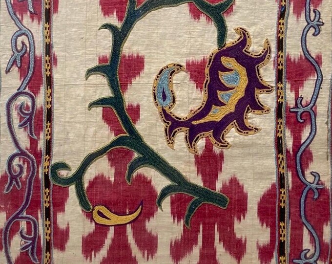Handmade Antique Uzbekistan Susani Embroidery Needlework Wallhanging ...