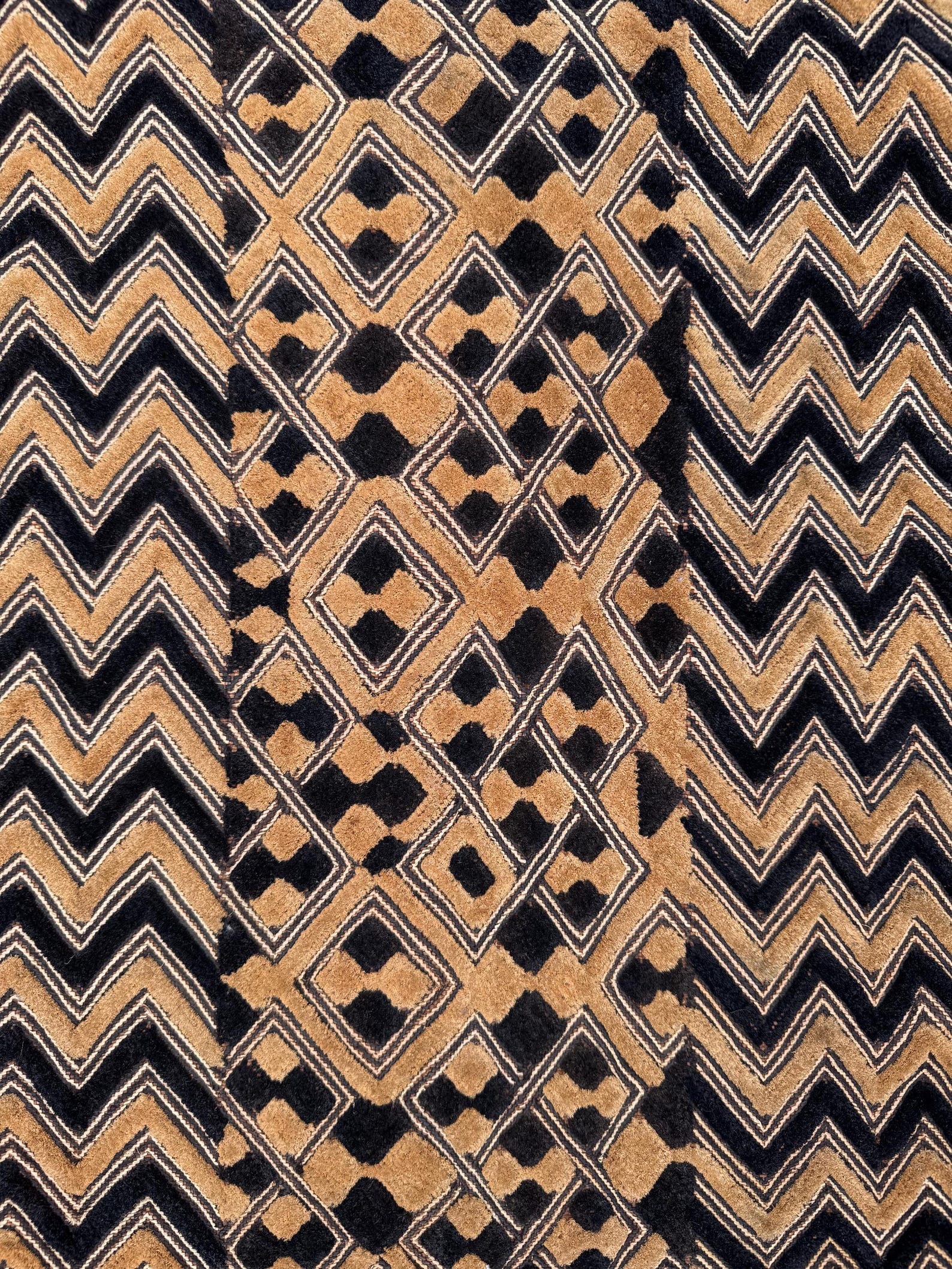 Vintage Shoowa Velvet Kuba Cloth: Hand Woven Raffia Art Tapestry Throw ...