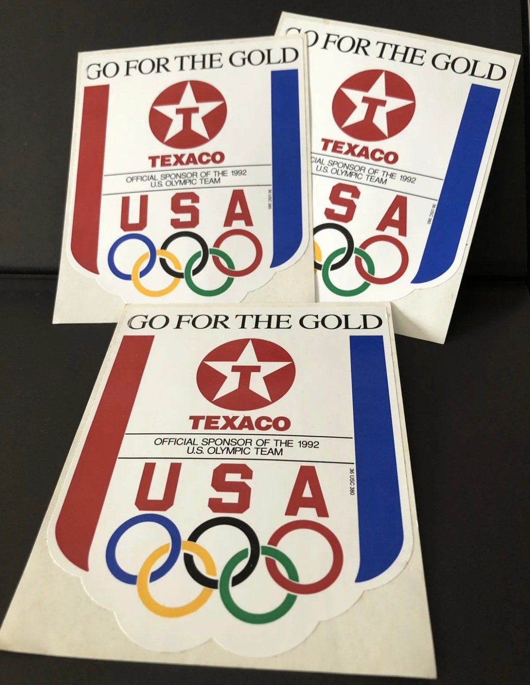 3 1992 Texaco USA Olympics Stickers - Etsy