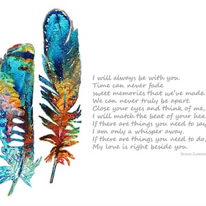Colorful Feather Art Grief Comforting PRINT Native American Indian ...