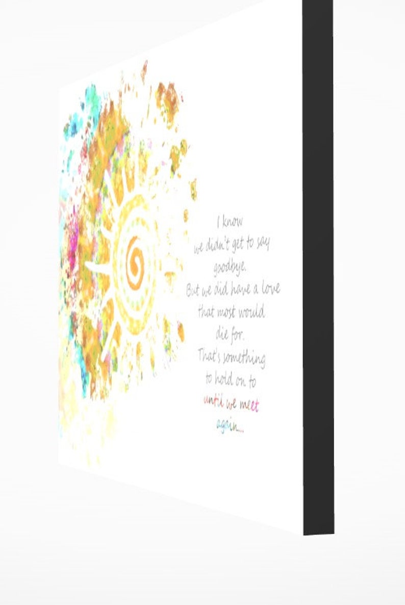 Colorful Sun Symbol Art Grief Comforting PRINT Loss of A Loved One ...