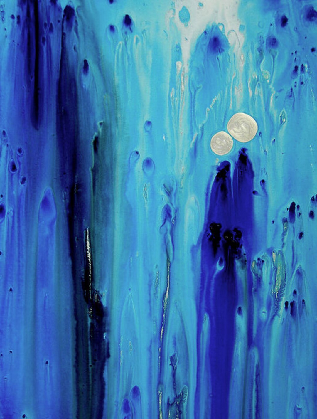 Blue Abstract Art Never Alone PRINT From Painting Colorful Spiritual ...