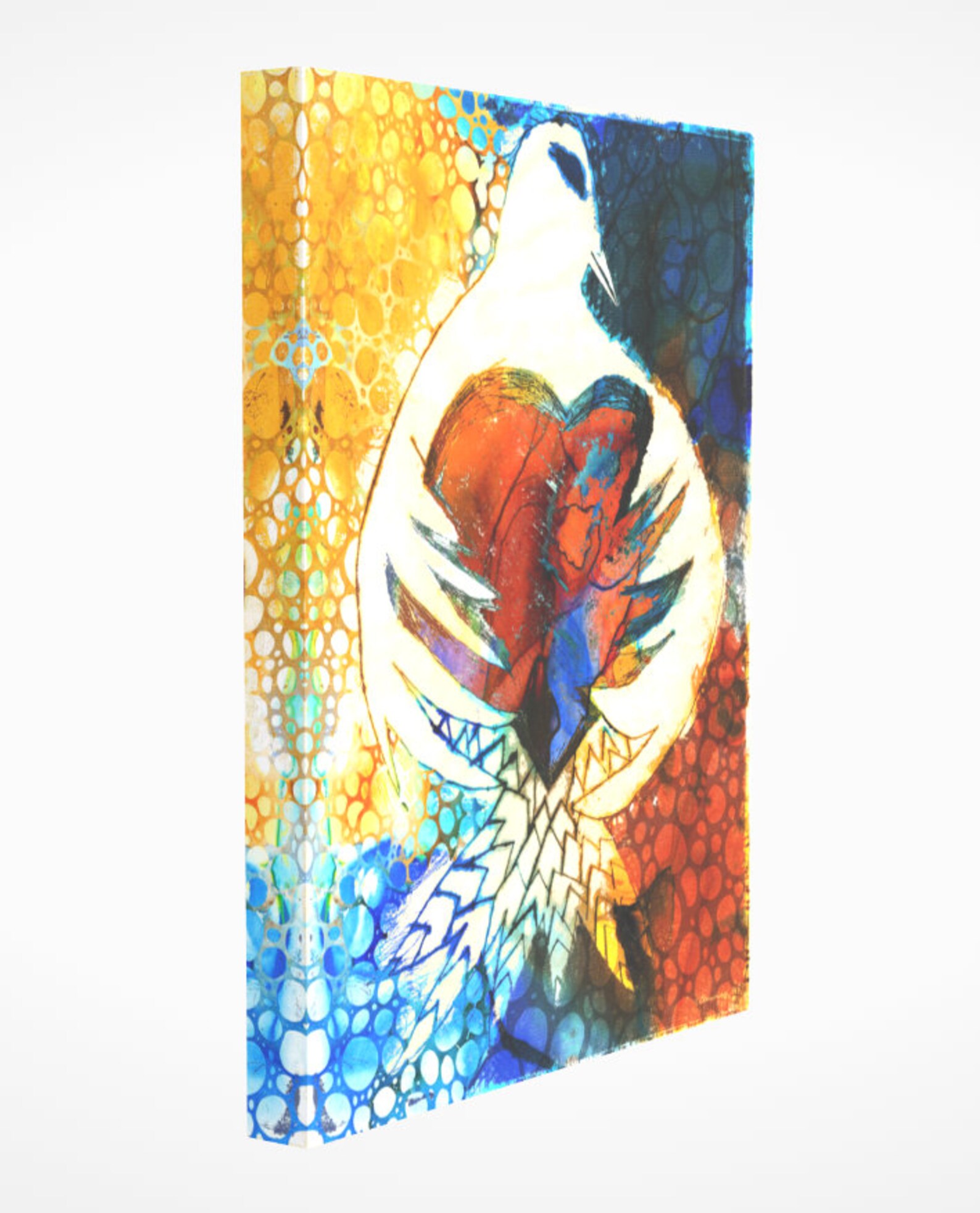 Dove Art Print From Painting Colorful Bird Animal Country | Etsy