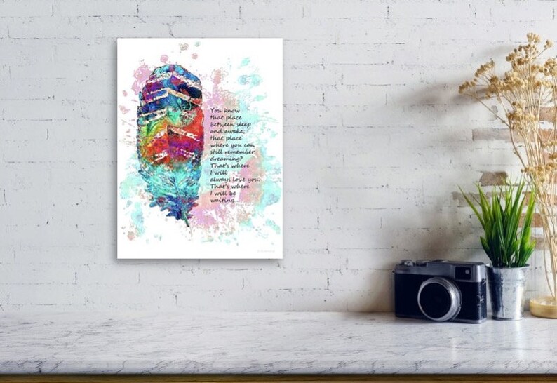 Colorful Feather Art PRINT Native American Condolences Primary - Etsy