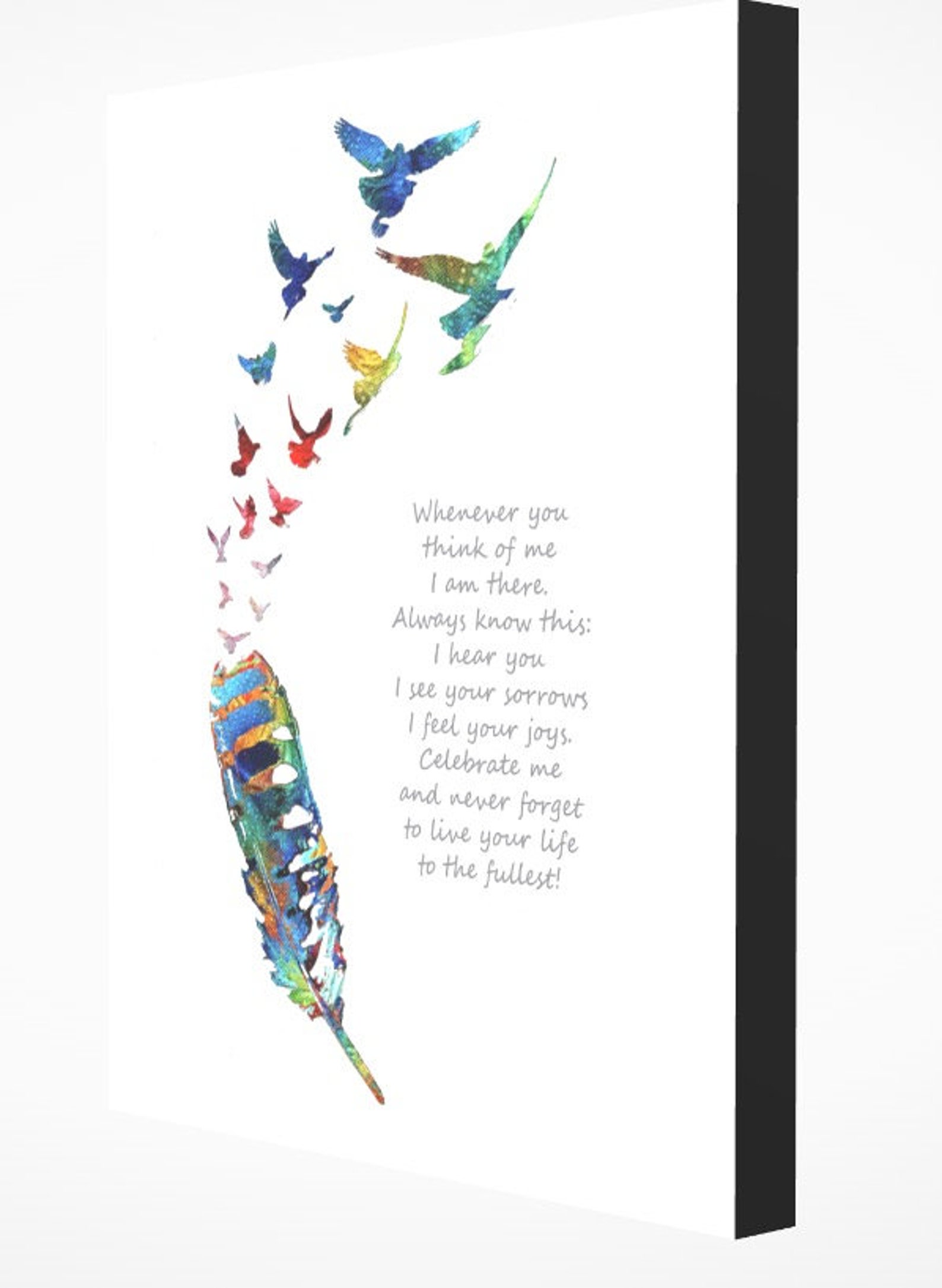 Colorful Feather Art Grief Comforting PRINT Native American Indian ...