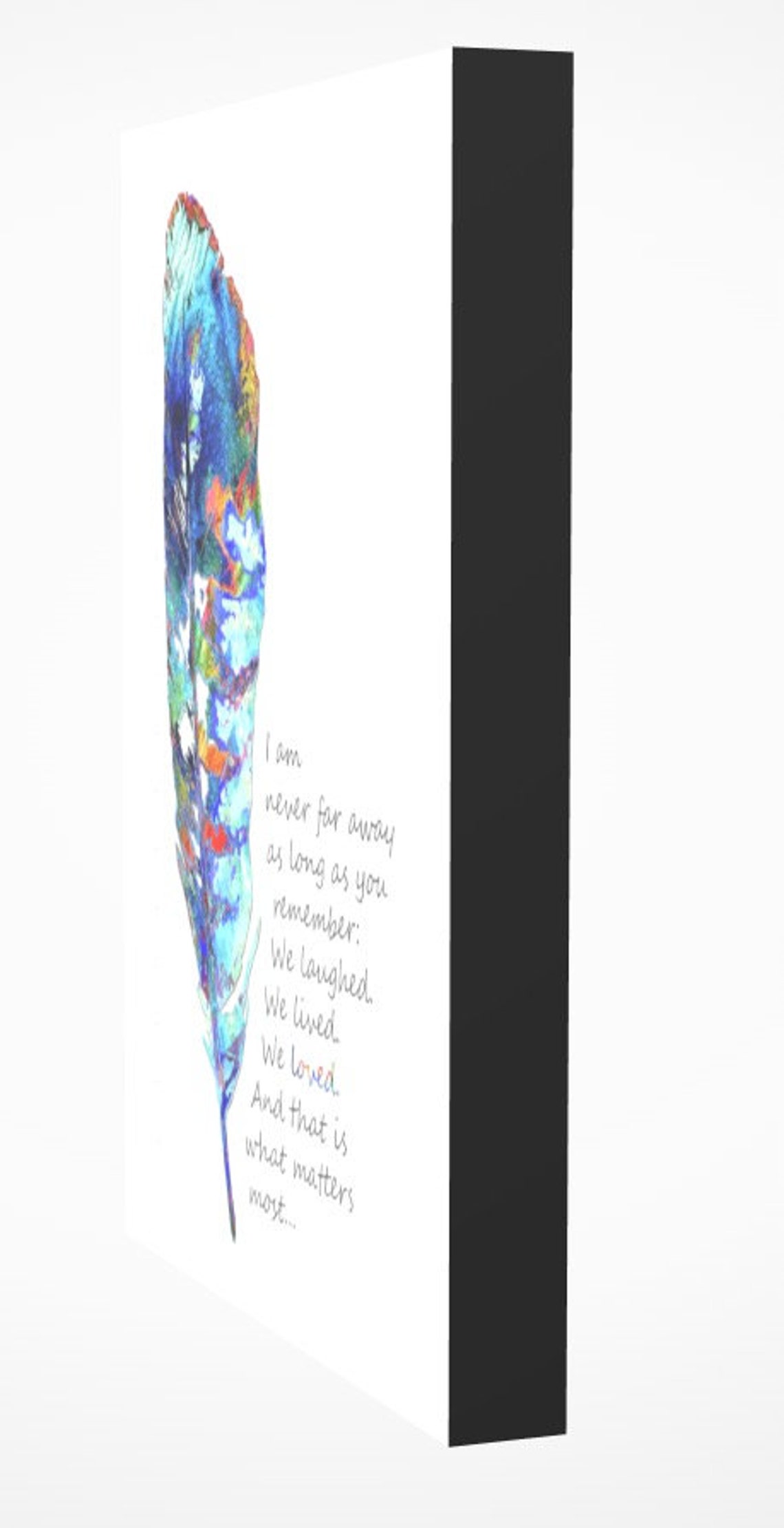 Colorful Feather Art PRINT Native American Condolences CANVAS - Etsy