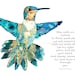 Colorful Hummingbird Art Grief Comforting PRINT Nature Tropical Birds ...