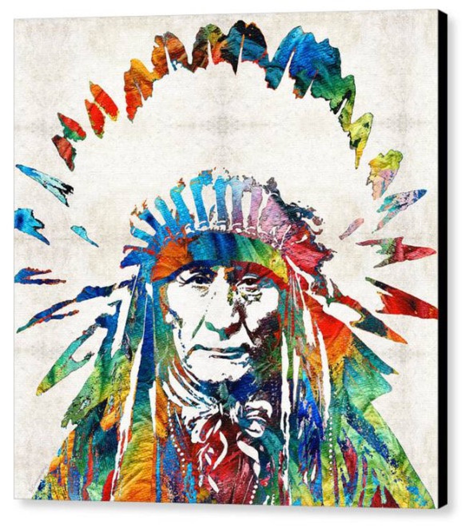 Colorful Native American Art PRINT From Painting Primary - Etsy