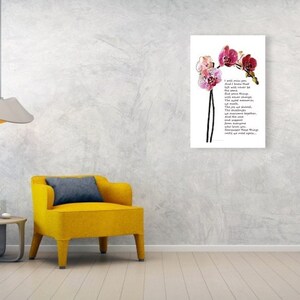 Colorful Pink Orchid Art Grief Comforting PRINT Flower Floral Poem ...