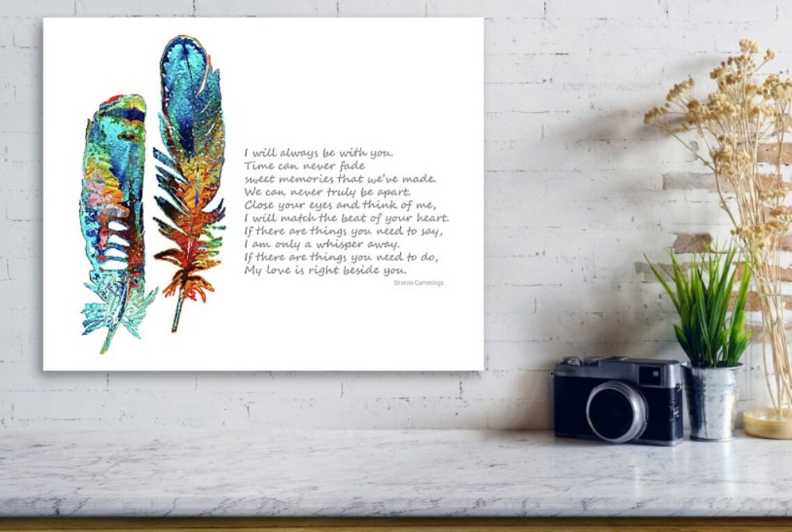 Colorful Feather Art Grief Comforting PRINT Native American Indian ...