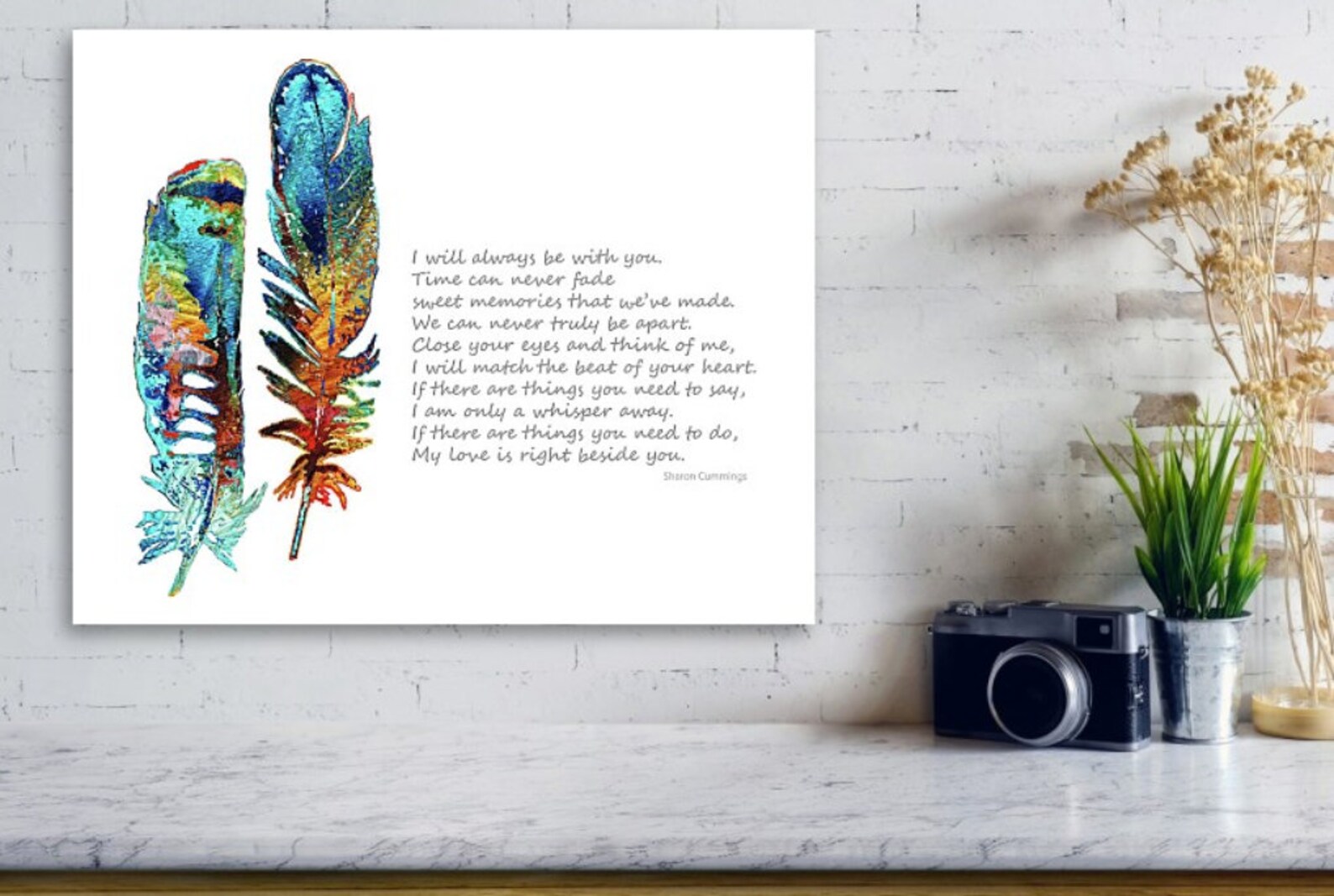 Colorful Feather Art Grief Comforting PRINT Native American Indian ...