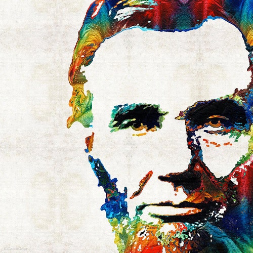 Abraham Lincoln Art Print Abe Lincoln Art President Painting - Etsy