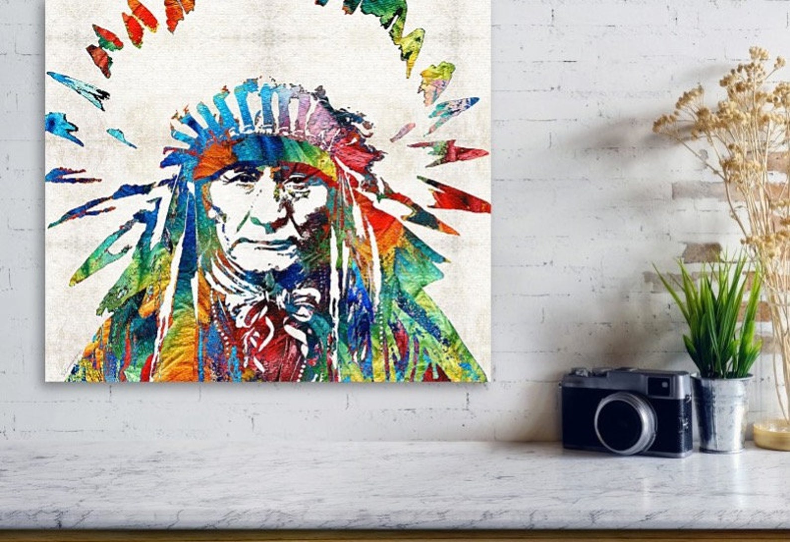 Colorful Native American Art PRINT From Painting Primary - Etsy