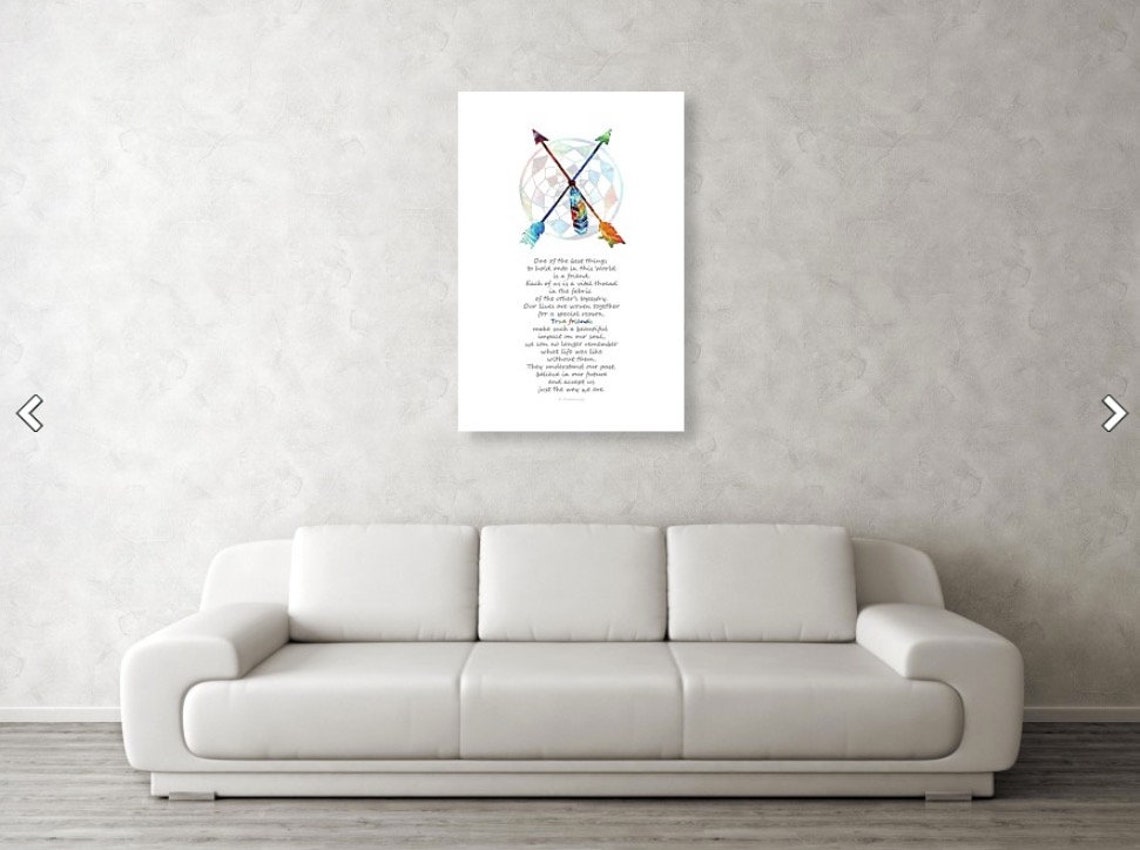 Colorful Friendship Symbol Art Best Friends BFF Blessing | Etsy