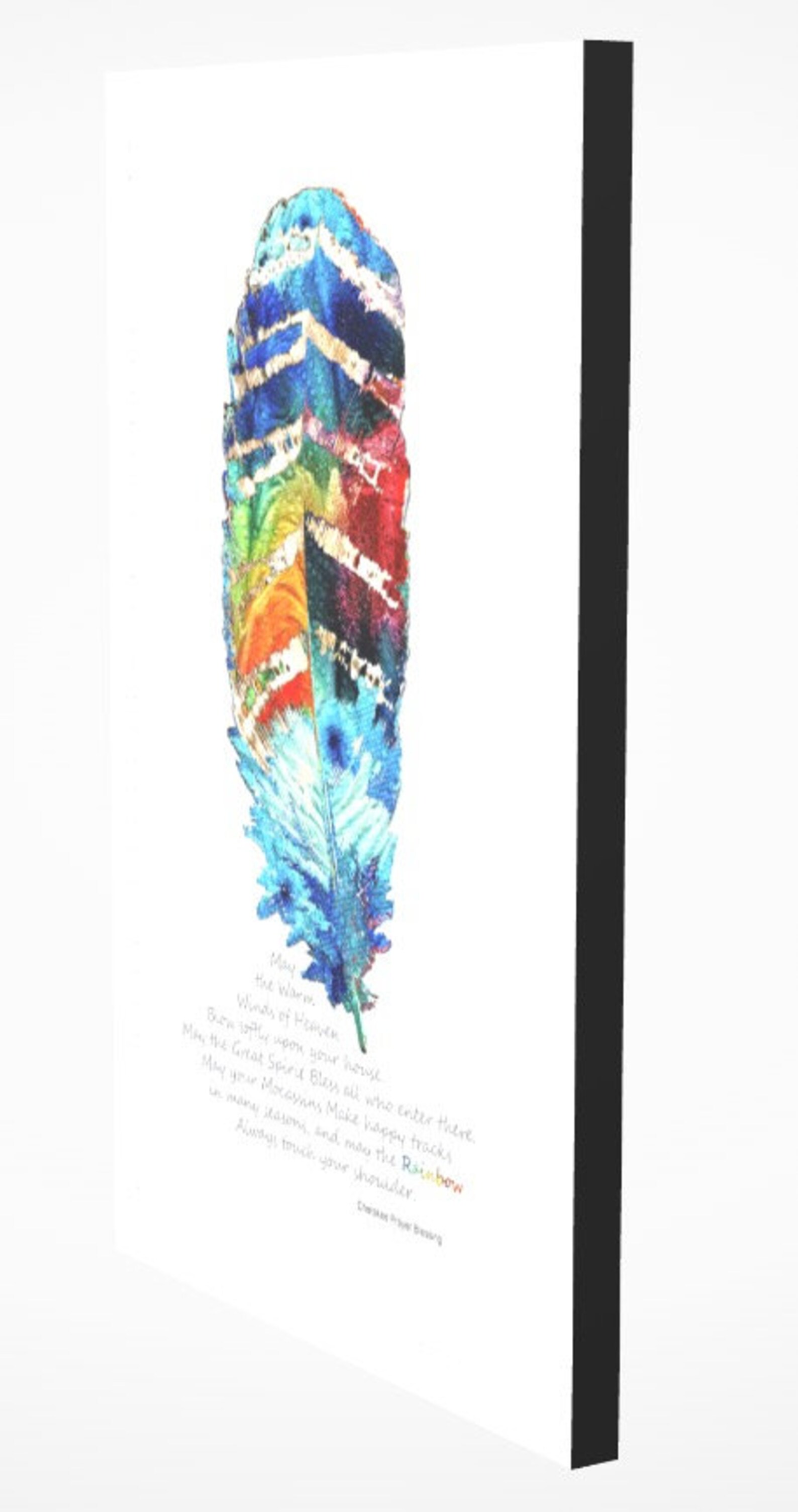 Colorful Feather Art Cherokee Prayer PRINT From Painting American ...