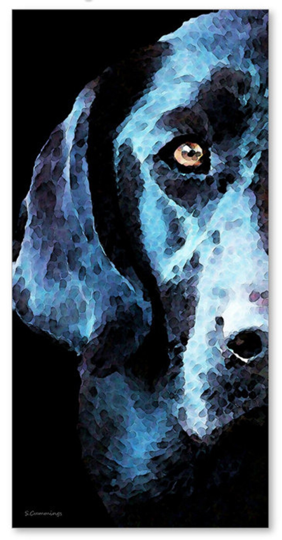 Dog Art Print Painting Hunting Hunter Labs Black Lab Labrador Retriever ...