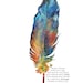 Colorful Feather Art Cherokee Prayer PRINT From Painting American ...