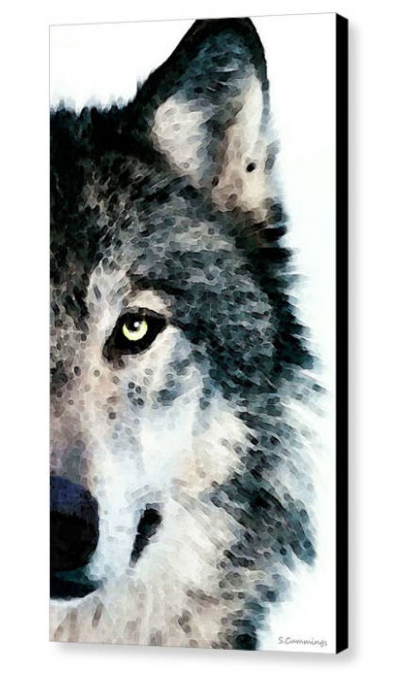 Wolf Art Print Painting Wolves Timber Woods Gray Brown Animals | Etsy