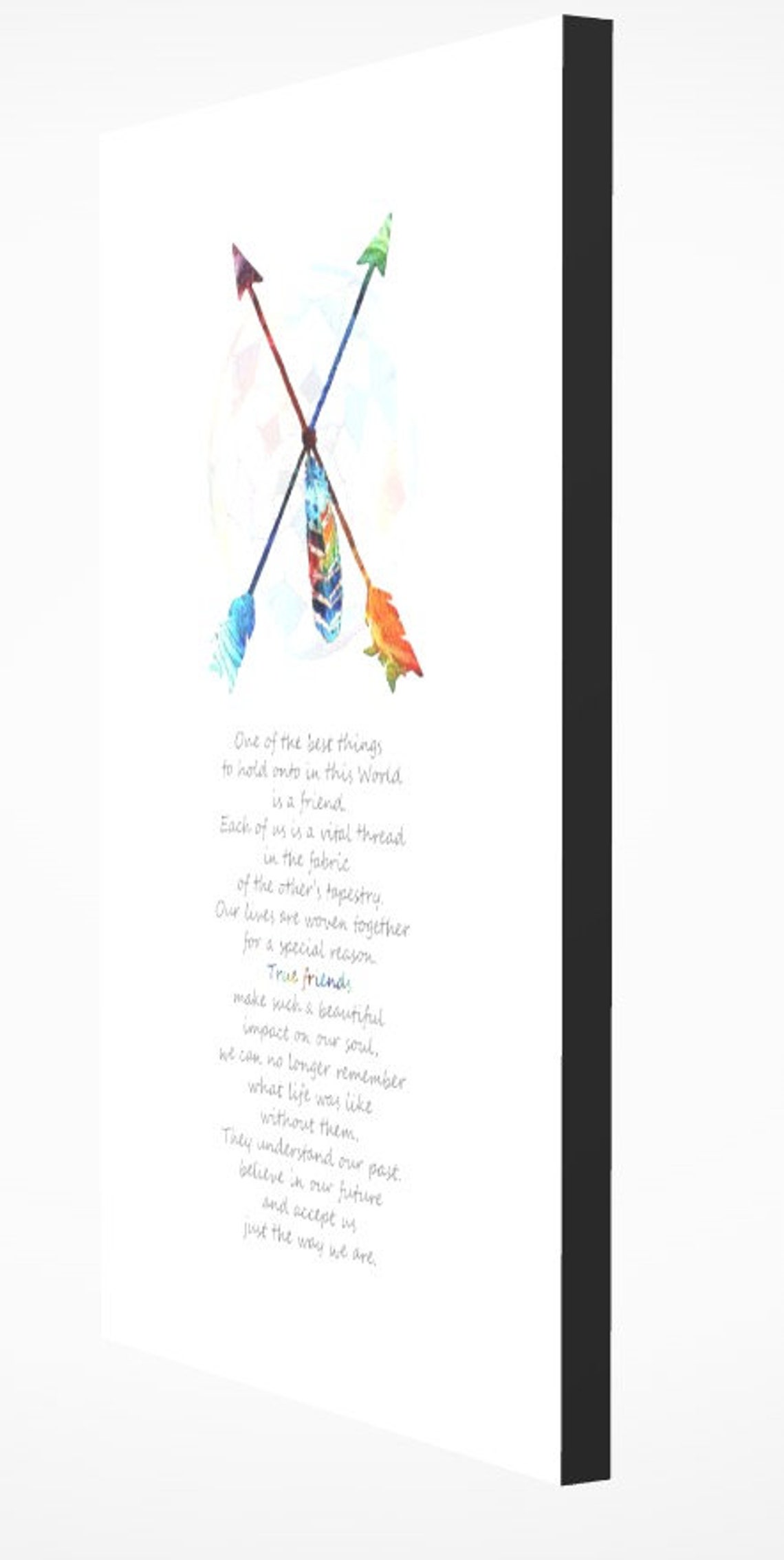 Colorful Friendship Symbol Art Best Friends BFF Blessing | Etsy