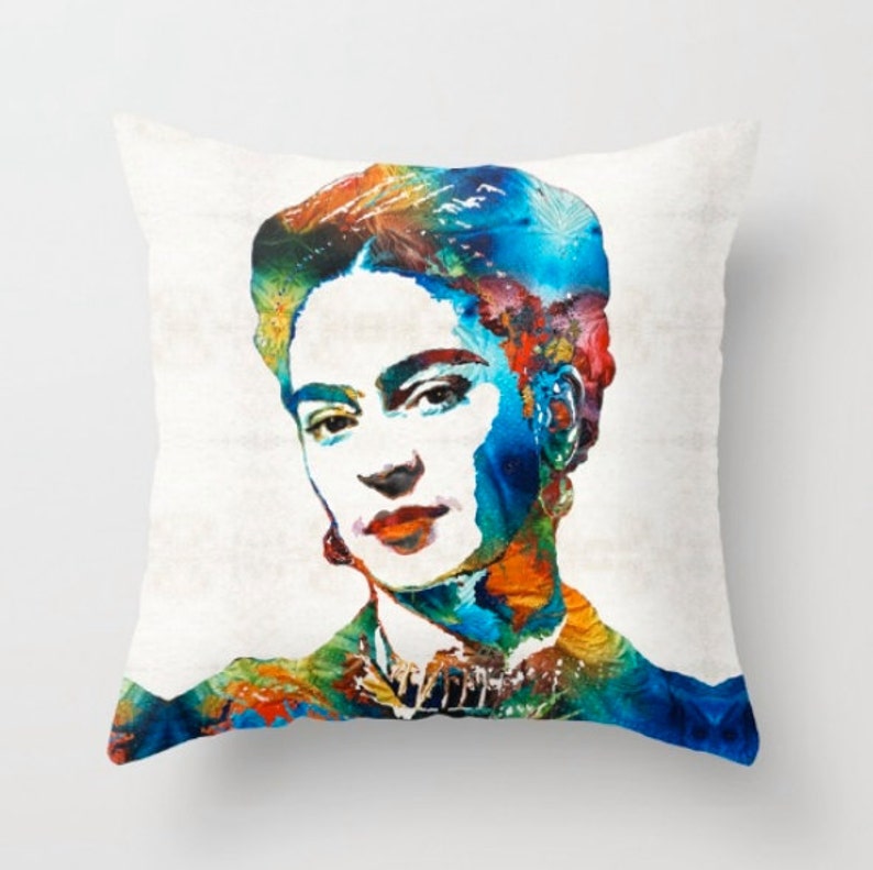 Frida Kahlo Pillow COVER Art Colorful Mexican Decor Primary - Etsy