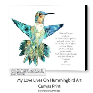 Colorful Hummingbird Art Grief Comforting PRINT Nature Tropical Birds ...