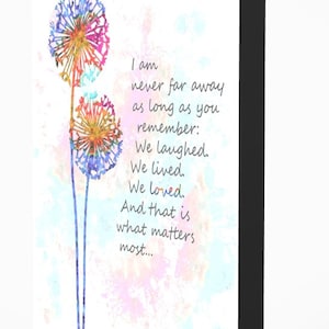 Colorful Flowers Floral Art Grief Comforting PRINT Condolence Dandelion ...