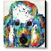 Colorful Dog Poodle Animal Art PRINT Cute Rainbow Primary Colors Blue ...