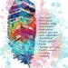 Colorful Feather Art PRINT Native American Condolences Primary - Etsy