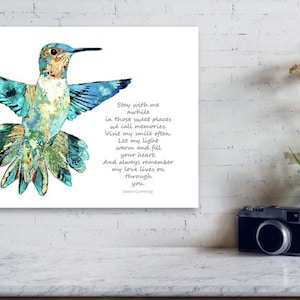 Colorful Hummingbird Art Grief Comforting PRINT Nature Tropical Birds ...