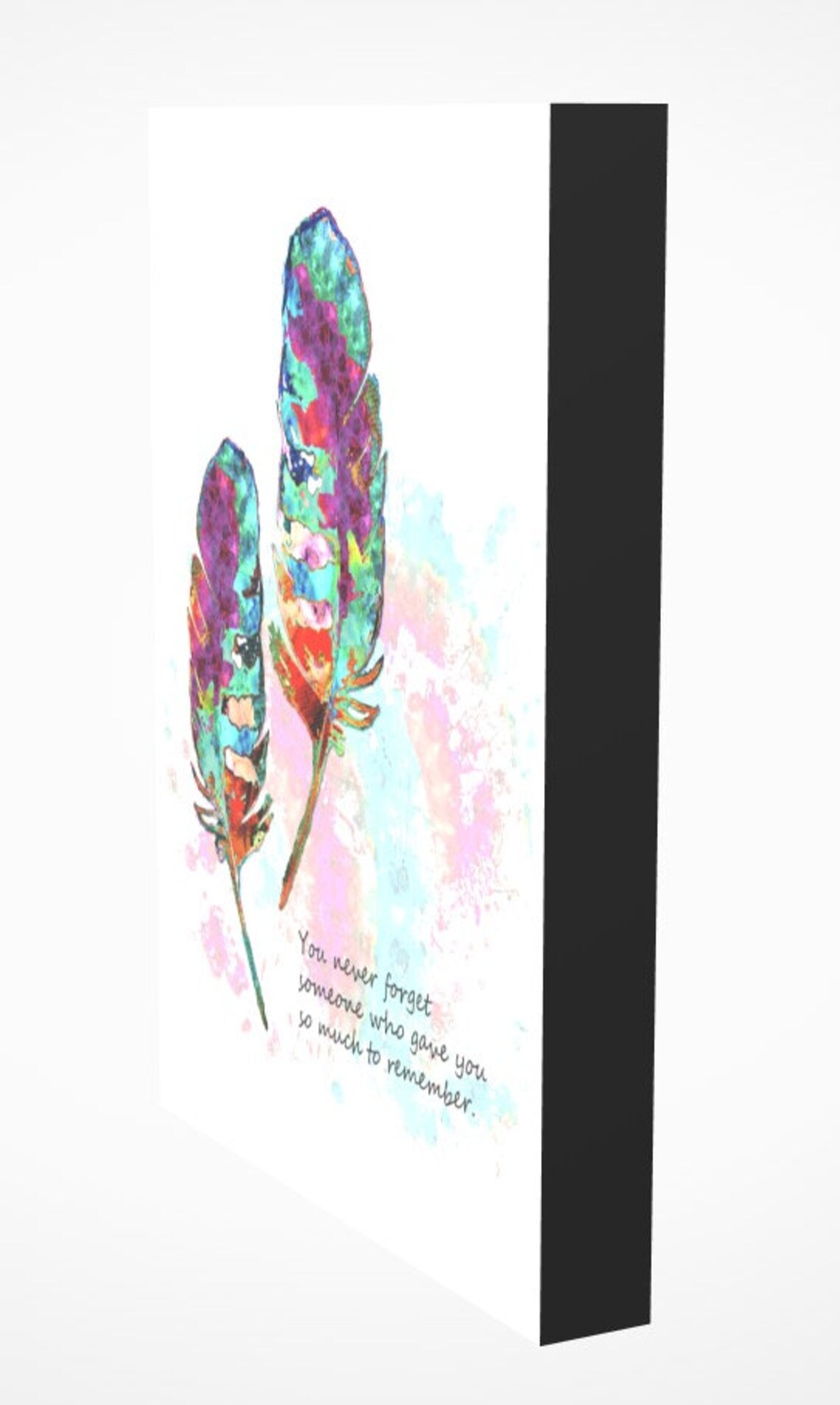 Colorful Feather Art PRINT Native American Condolence Primary - Etsy