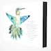 Colorful Hummingbird Art Grief Comforting PRINT Nature Tropical Birds ...