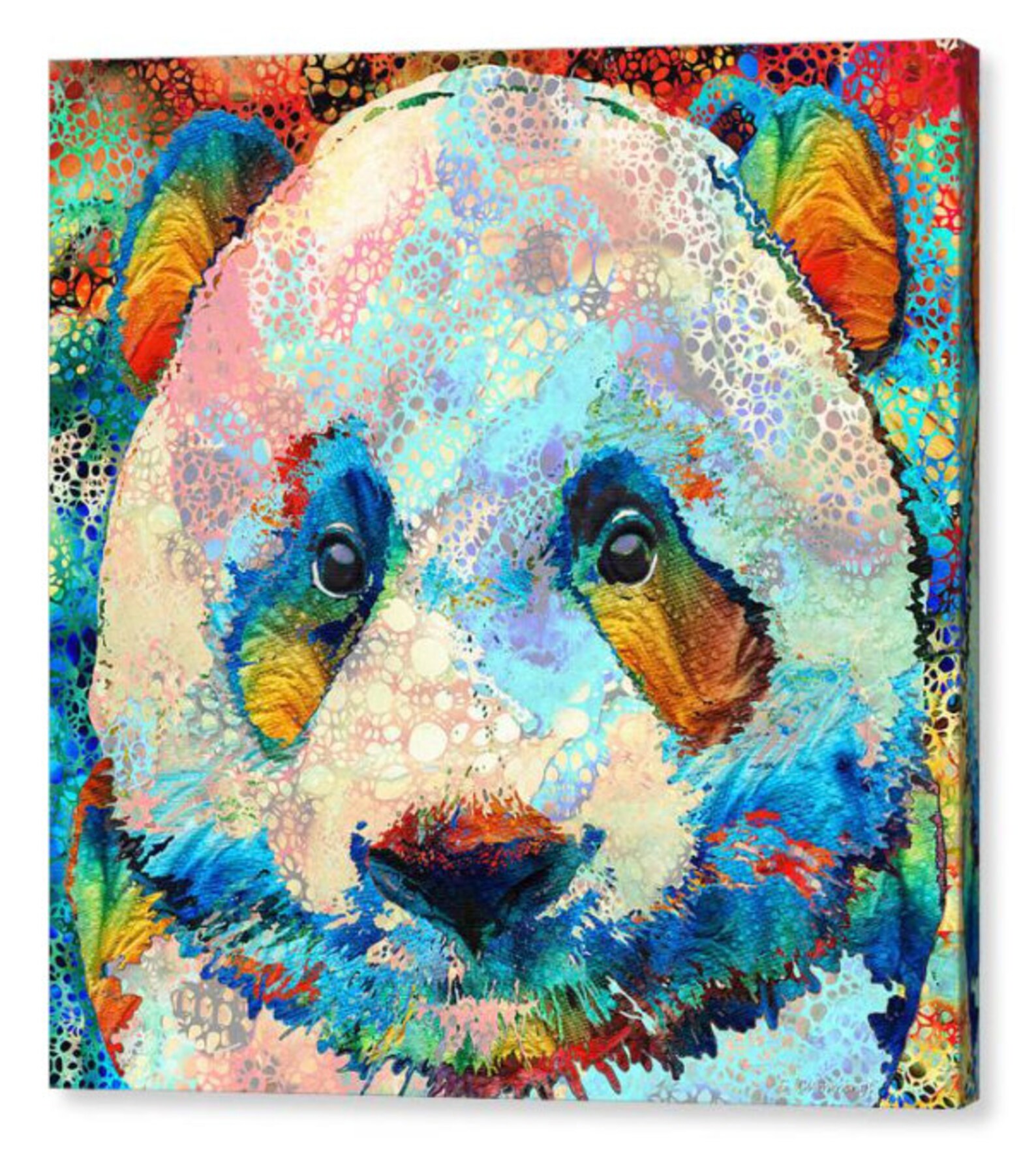 Colorful Panda Bear Animal Art PRINT From Painting Primary - Etsy