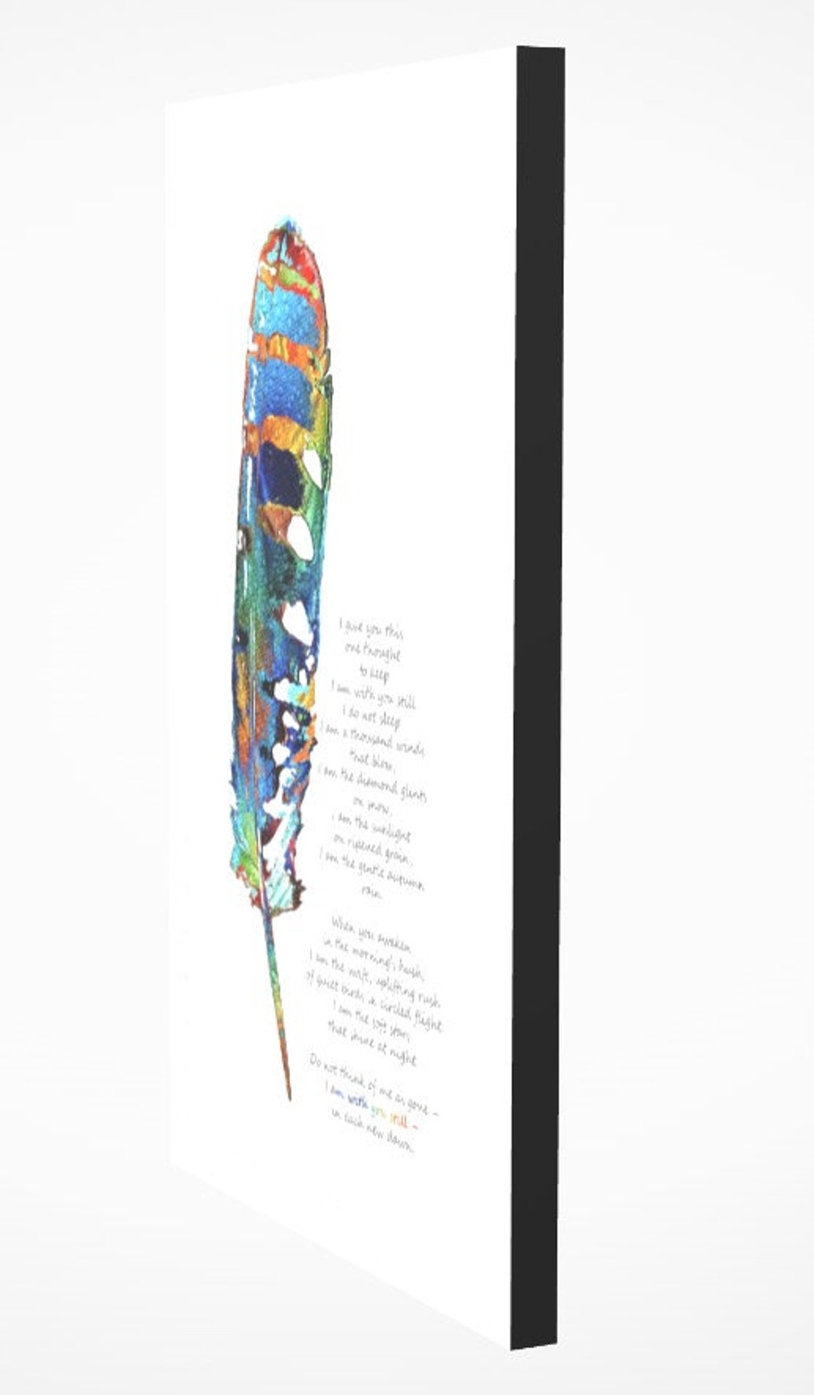 Colorful Feather Art Grief Comforting PRINT Native American Indian ...